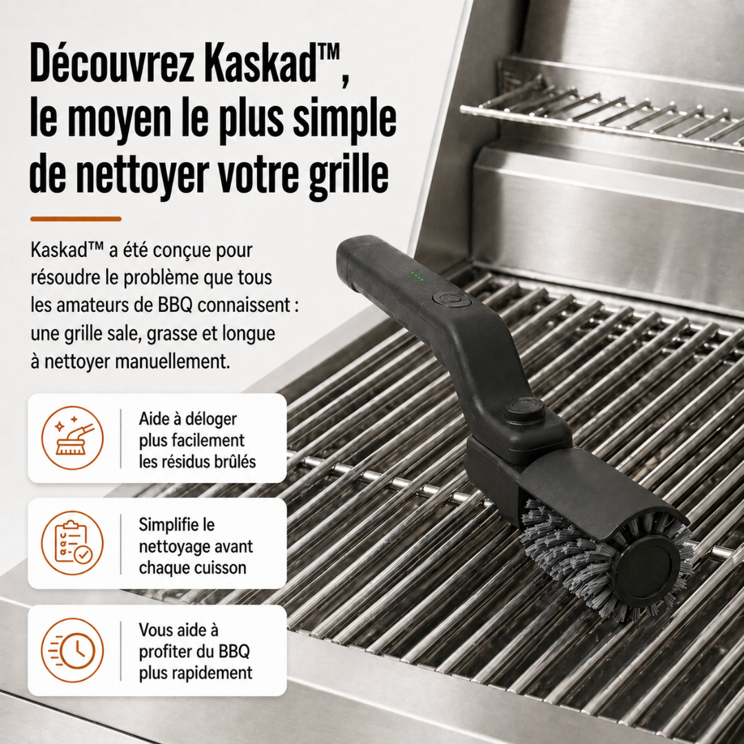 Brosse Électrique pour BBQ Kaskad™ – Nettoyage Rapide et Sans Effort ...